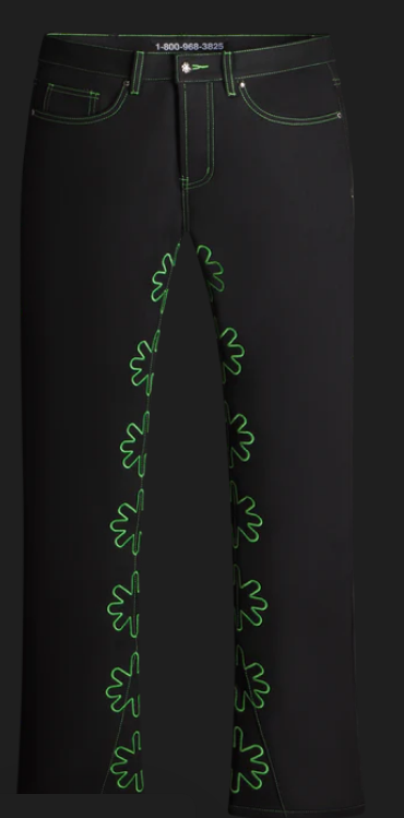Lost Shadows DRKSHDWS Outline Denim "Black/Green" – The Vault 215